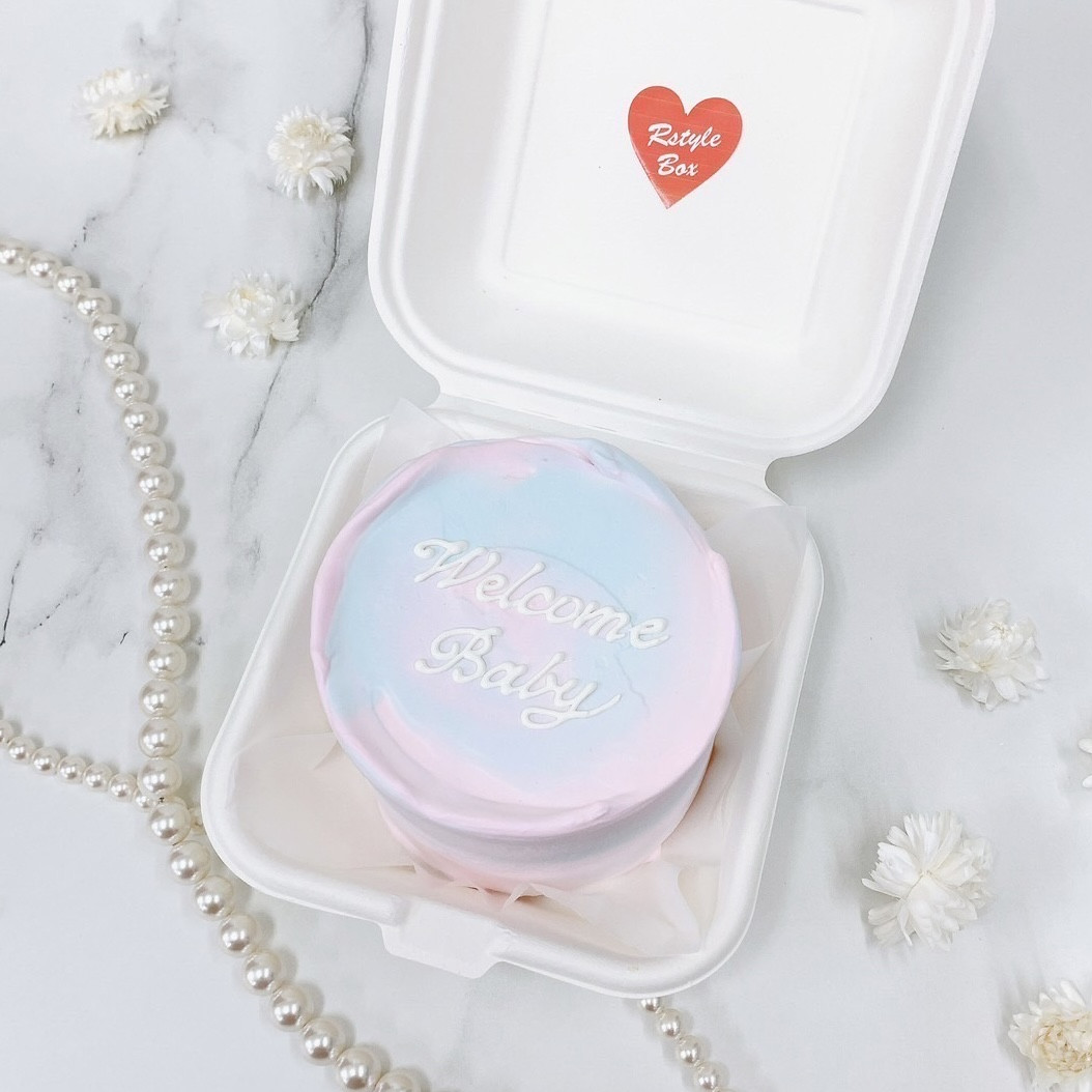 【ランチボックス】ジェンダーリビールケーキ♪ （Rstyle） | Cake.jp