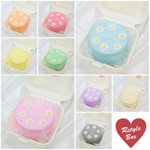 【ランチボックス】白いお花のランチボックスケーキ♪（Rstyle） | Cake.jp