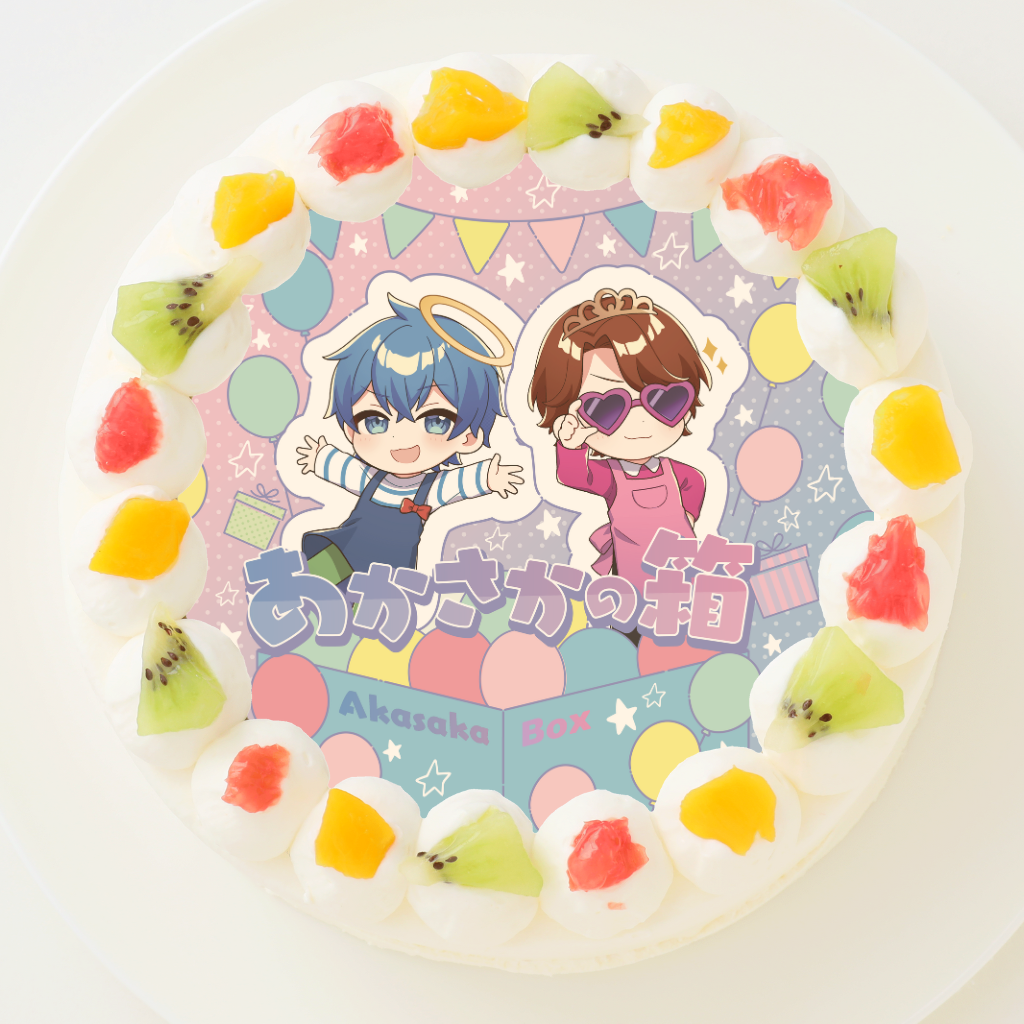 【あかさかの箱】丸型写真ケーキ 5号 15cm（Cake.jp ORIGINAL） | Cake.jp