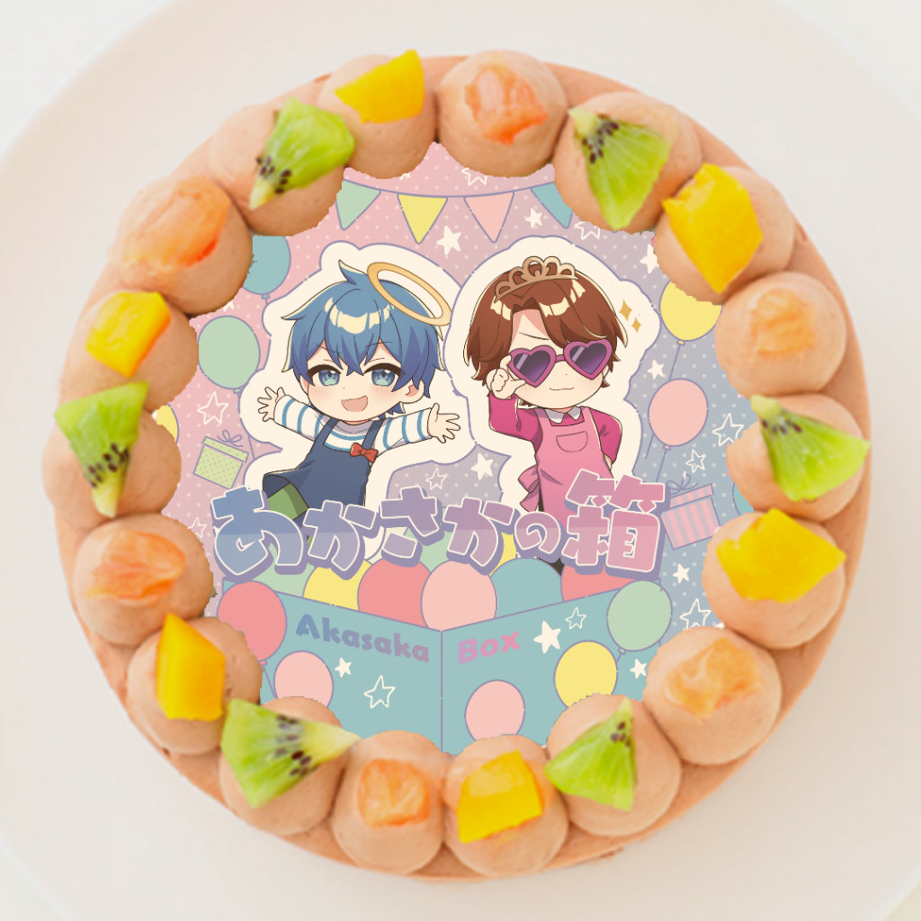 【あかさかの箱】丸型写真チョコレートケーキ 6号 18cm（Cake.jp ORIGINAL） | Cake.jp