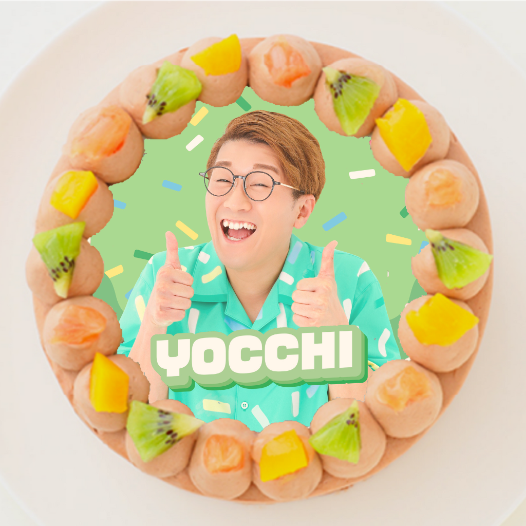 【ボンボンTV】よっち 丸型写真チョコレートケーキ 6号 18cm（Cake.jp ORIGINAL） | Cake.jp