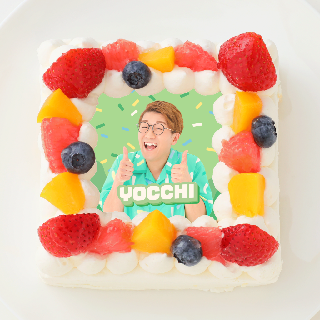 【ボンボンTV】よっち 四角型写真ケーキ 5号 15cm（Cake.jp ORIGINAL） | Cake.jp
