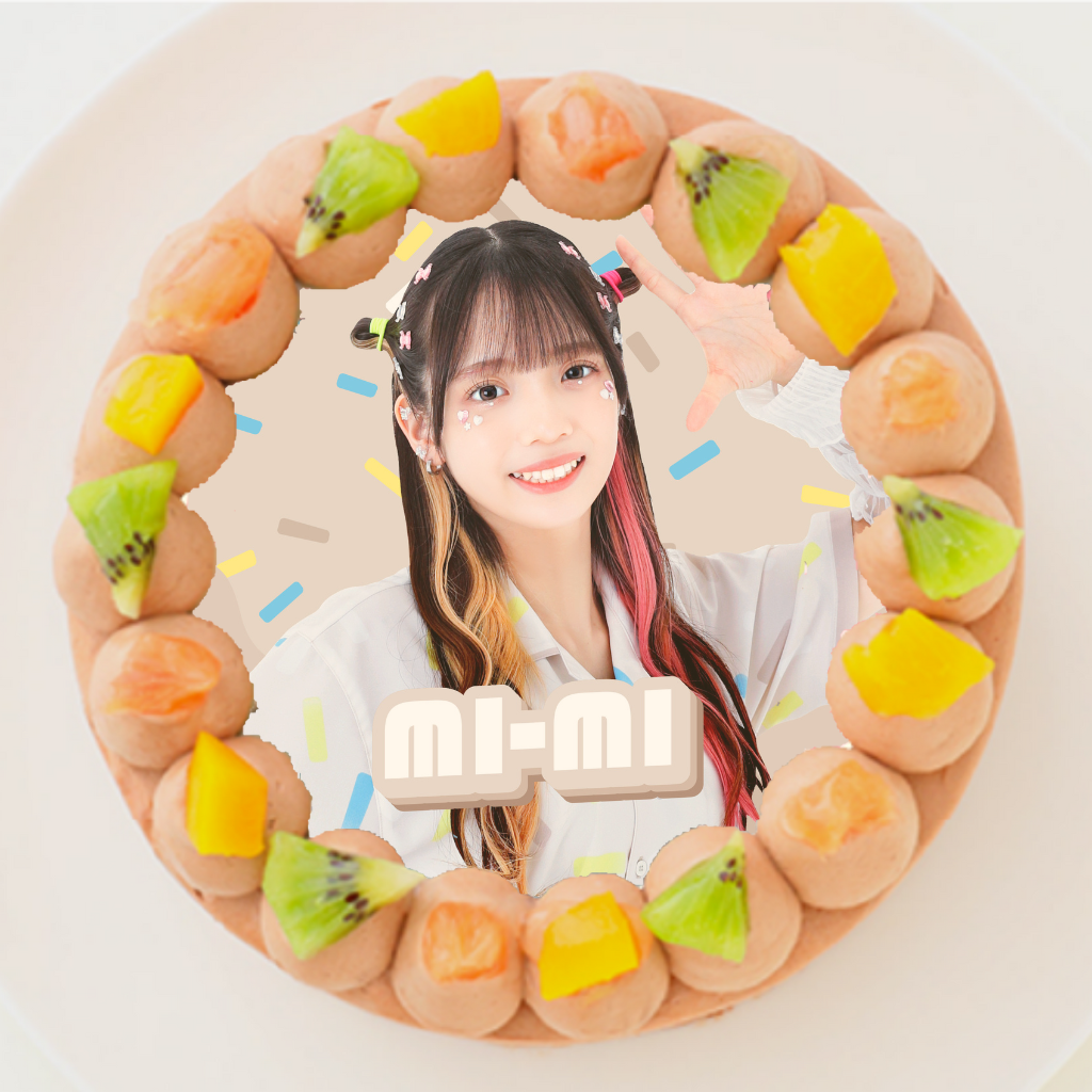 【ボンボンTV】みーみ 丸型写真チョコレートケーキ 4号 12cm（Cake.jp ORIGINAL） | Cake.jp